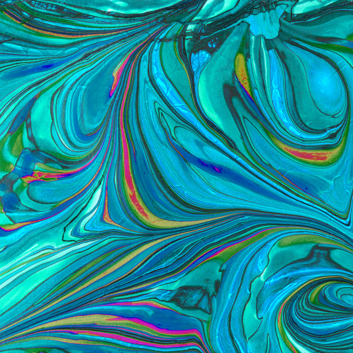 Original Marble Texture - Hip Cyan Magic - Art Print by Andrea Pinter ...