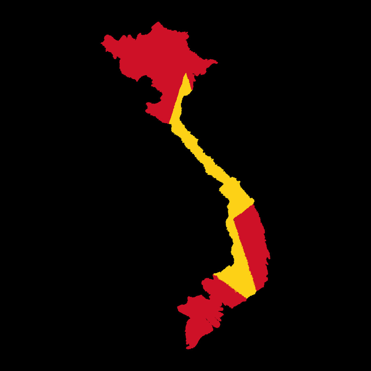 Vietnam Flag Map Drawing Line Art - Art Print by erwin saputra | GIANT ART