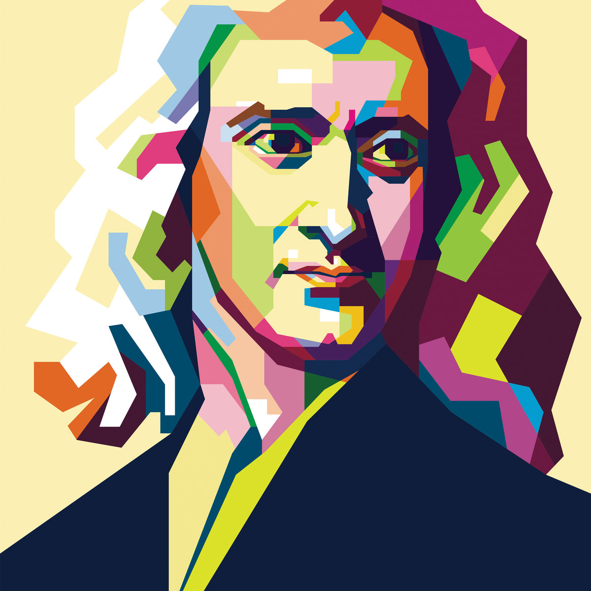 Sir Isaac Newton In Pop Art - Art Print by Ahmad Taufiq | GIANT ART