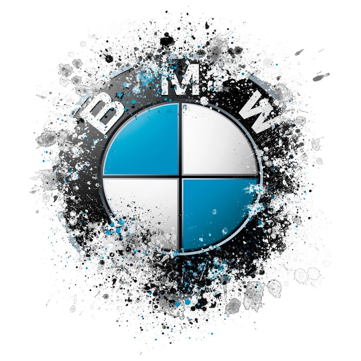 BMW Logo splatter painting - Art Print by Jurijs Permanickis | GIANT ART